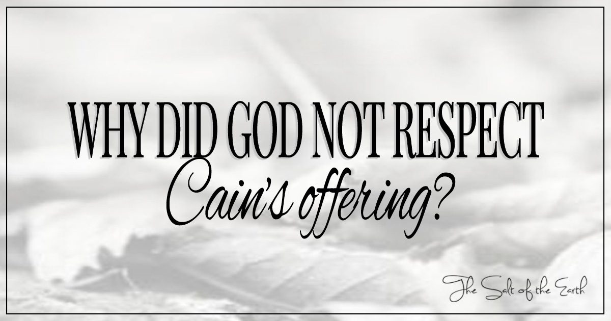 Why Did God Not Respect Cain's Offering?