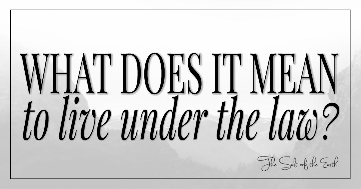What Does It Mean To Live Under The Law?